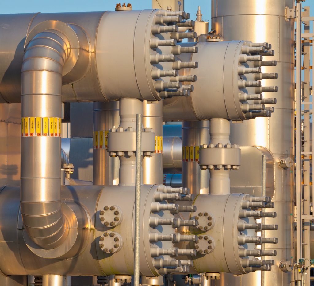 close up of a modern natural gas processing plant | Wrapex